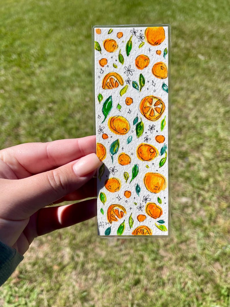 Watercolor Bookmarks/ Fruit Bookmarks / Hand Painted - Etsy