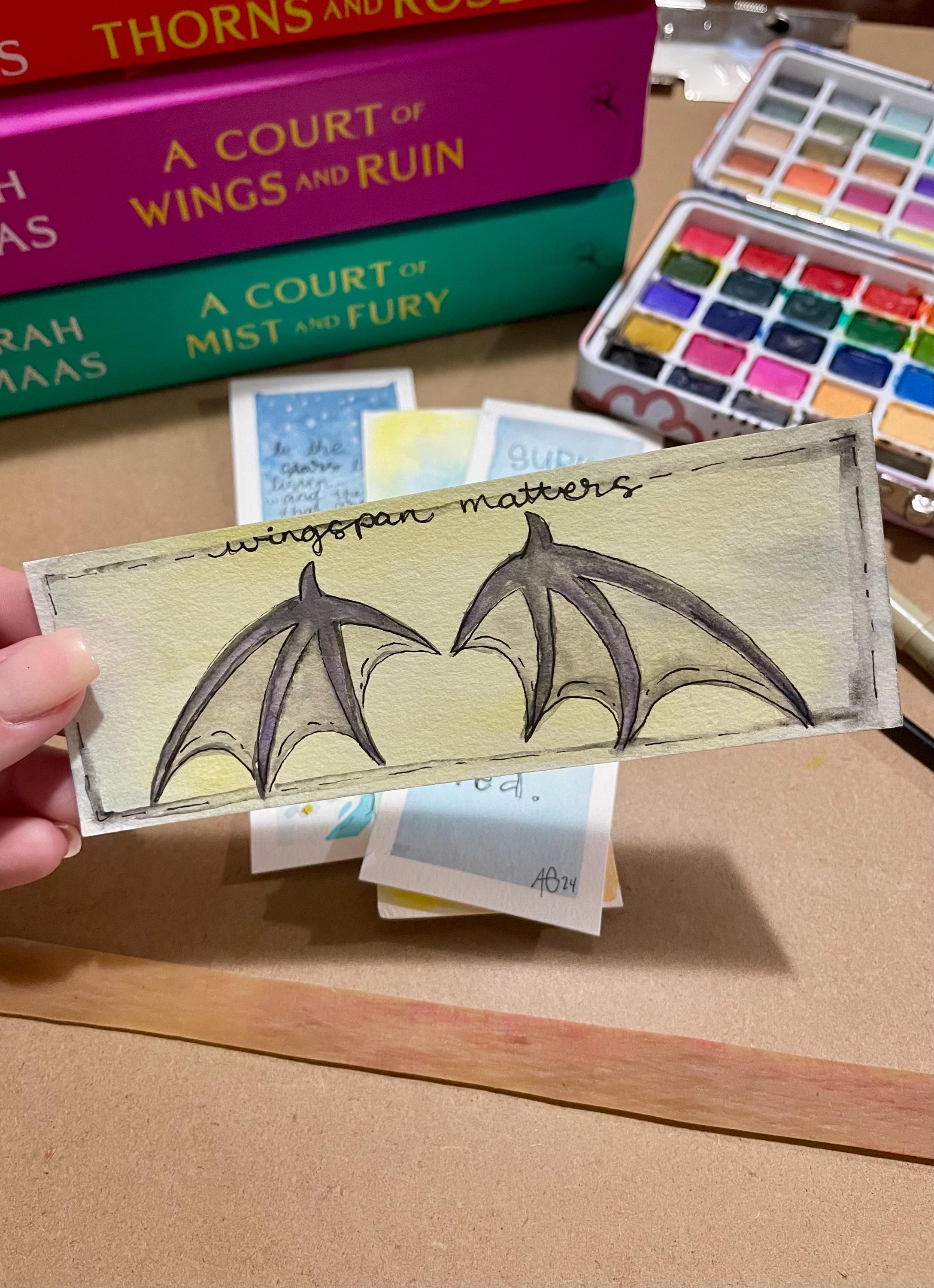 Set of 4 Watercolor Bookmarks/ ACOTAR / Hand Painted - Etsy