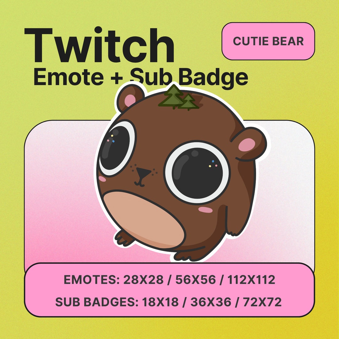 Twitch Emote | Cutie Bear - Etsy