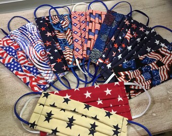 Patriotic Face Mask Made in the Usa | Etsy