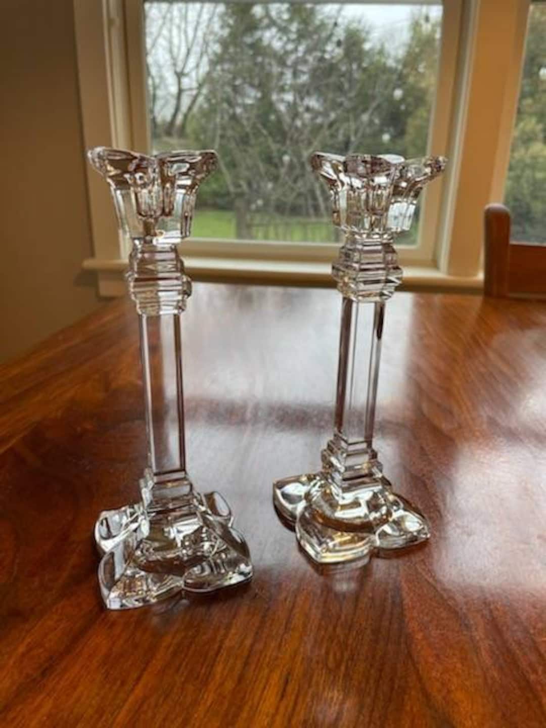 Vintage German Nachtmann Bleikristall Lead Crystal Tulip Candle Holders ...