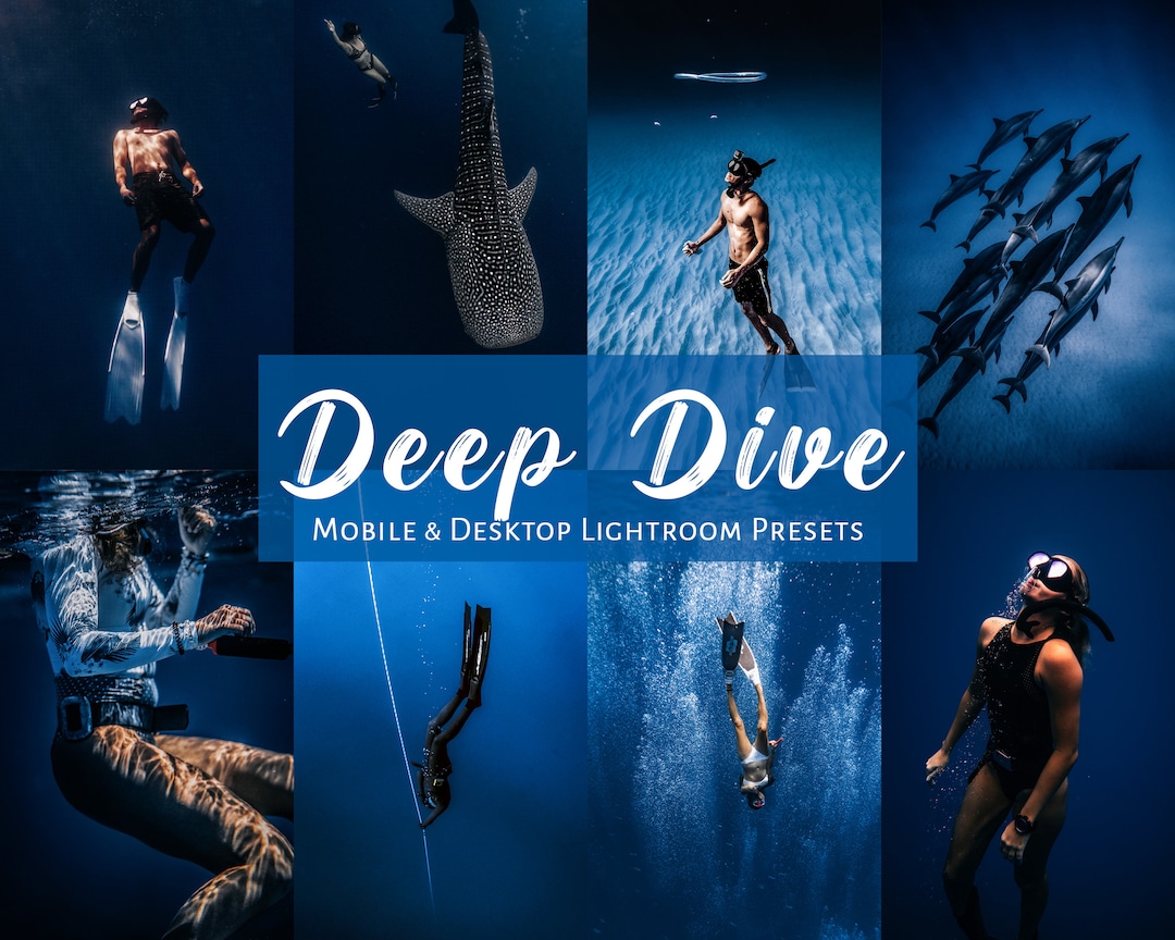 10 Deep Dive Lightroom Presets for Mobile and Desktop, Underwater ...