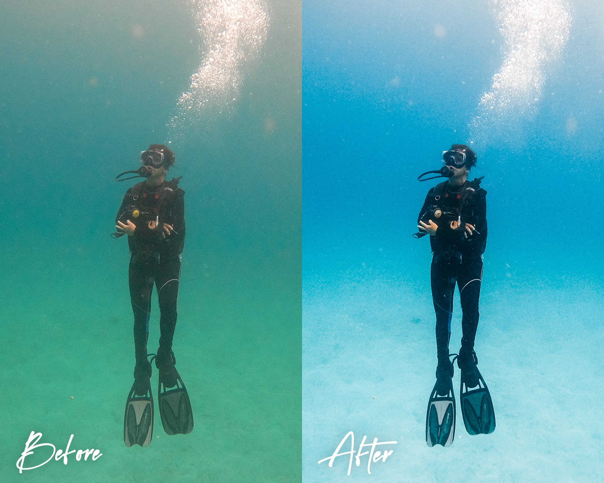 60 Underwater Lightroom Presets for Mobile and Desktop, Diving ...