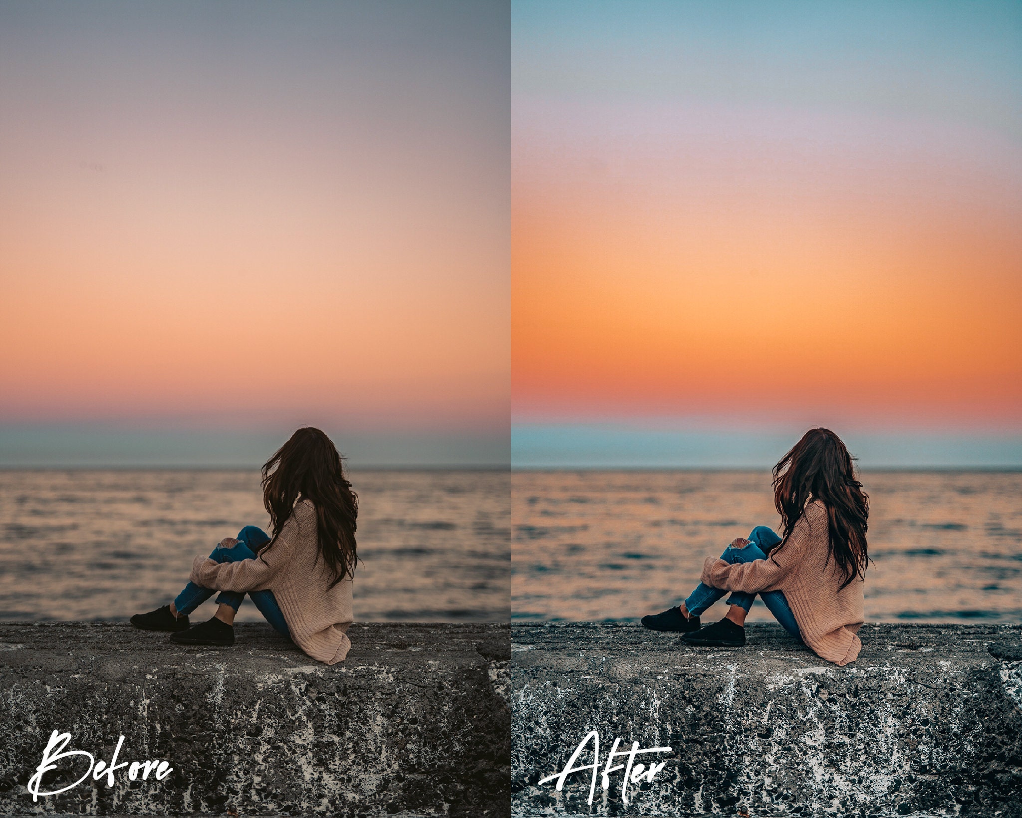 6 Lightroom Presets for Mobile & Desktop Golden Hour Sunset | Etsy