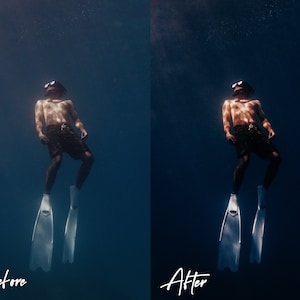 10 Deep Dive Lightroom Presets for Mobile and Desktop, Underwater Presets for Divers, Freediving ...