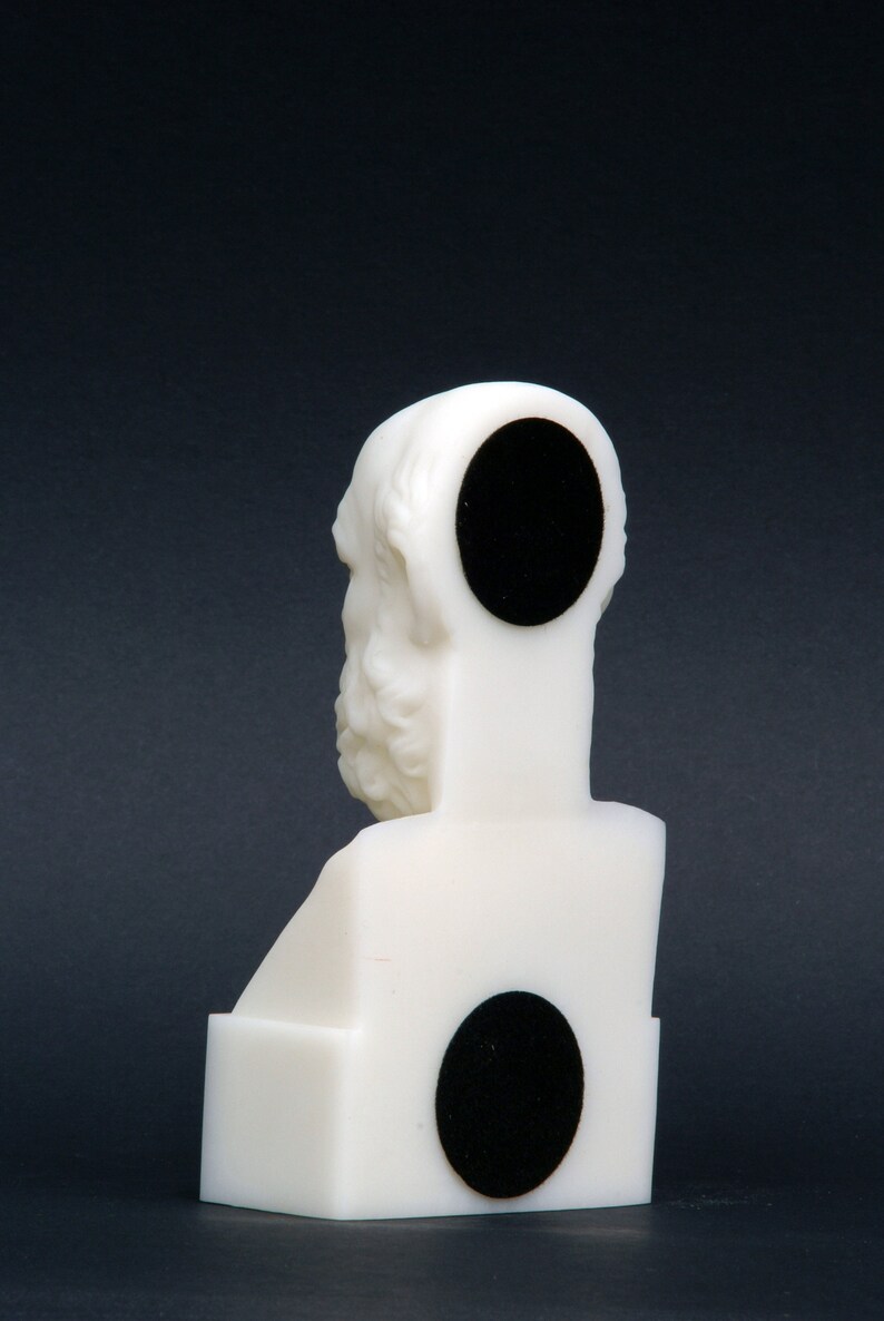 Socrates Quote Magnet Bust 4 White Marble SLA 3D Printed Resin ...