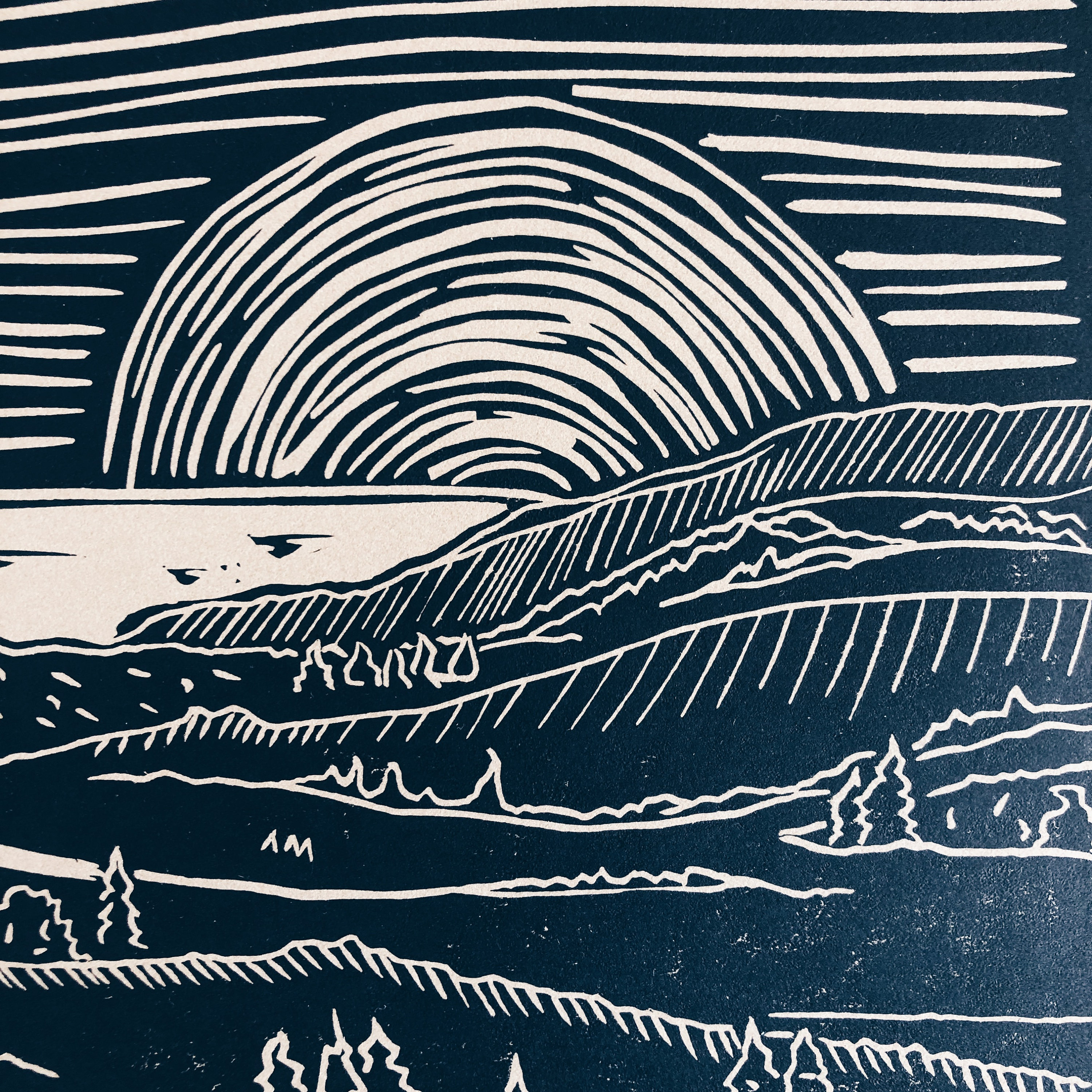 Dunes at Pictured Rocks Original Linocut Print Michigan - Etsy