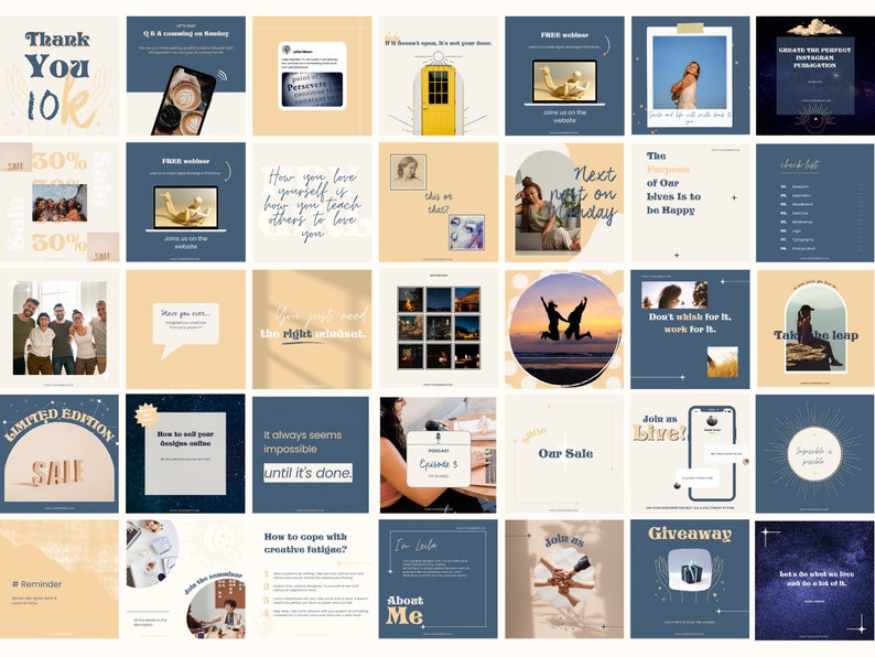 Celestial Instagram Post Template Editable in Canva - Etsy