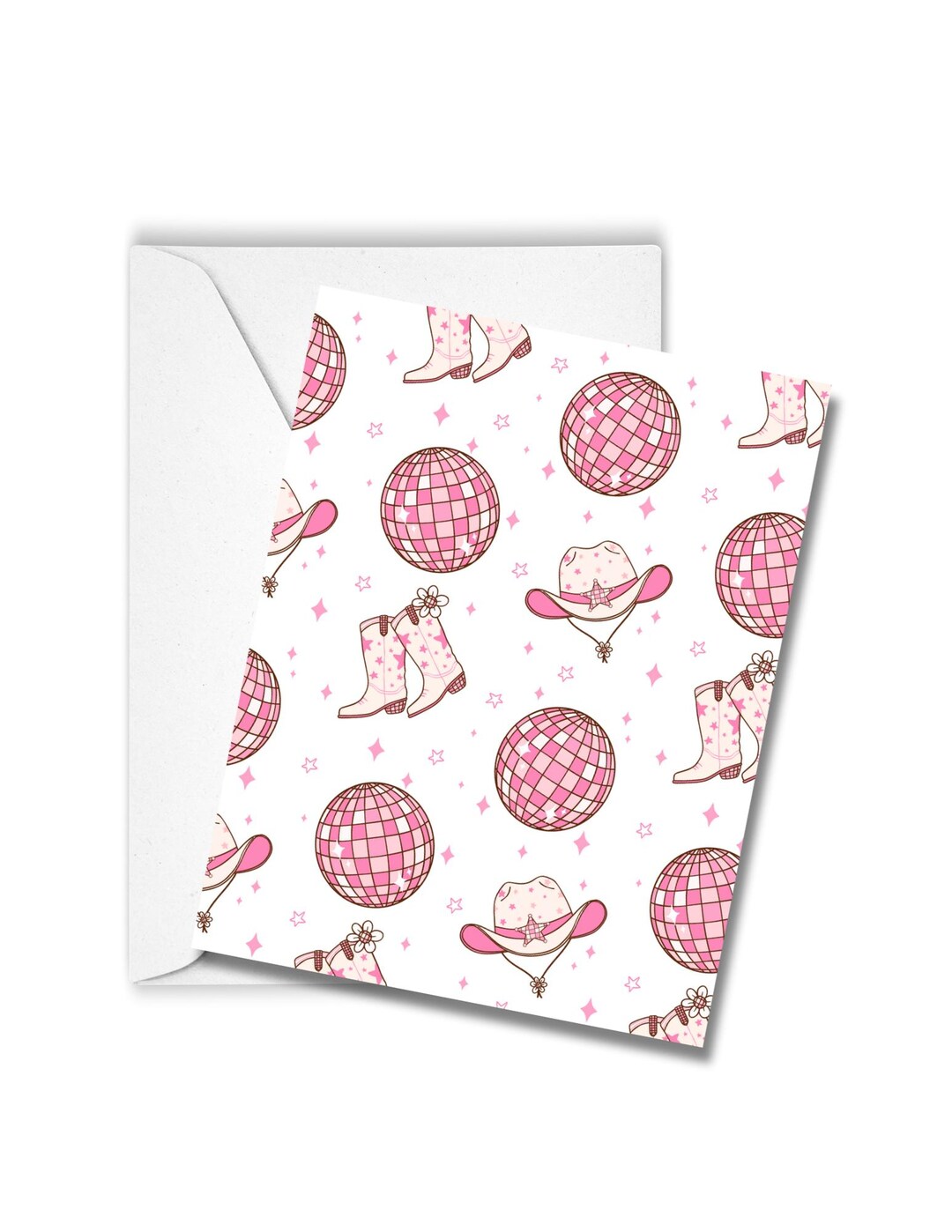 Disco Cowgirl Card - Blank Inside - Etsy