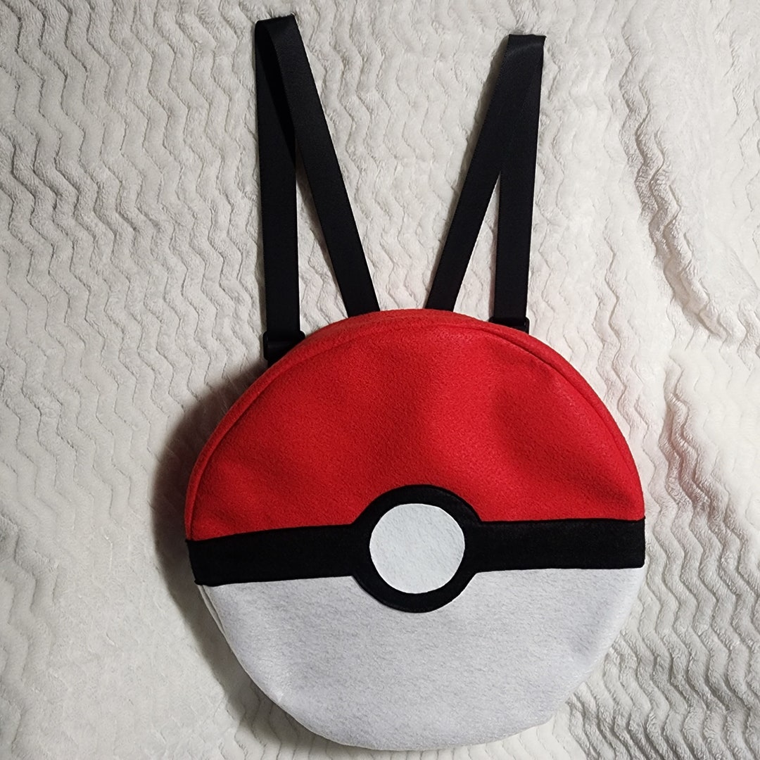 12" Pokeball Pokemon Bag Round Bag Trick or Treat Bag Pokemon Back Pack ...
