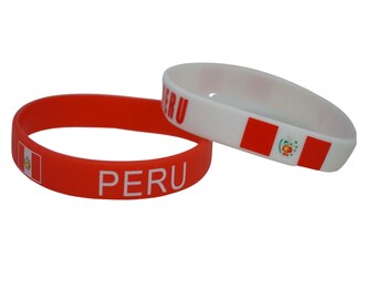 Peru Classic Silicone Wristband Peruvian Rubber Bracelet Peru ...