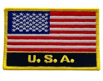 American Flag Patch United States of America, USA 3-3/8 iron On - Etsy