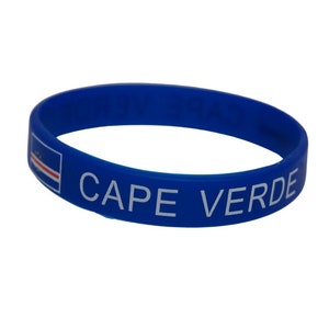 Cape Verde Bracelet / Cape Verde Flag Silicone Rubber Bracelet - Etsy