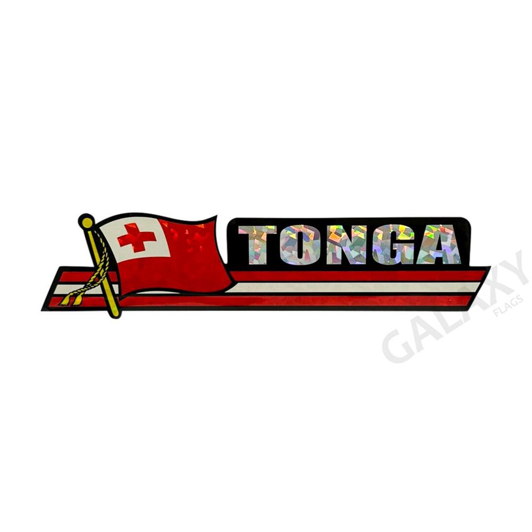 Tonga Bumper Sticker / Tonga Flag Sticker / "3 X 11 3/4" Tonga Bumper ...