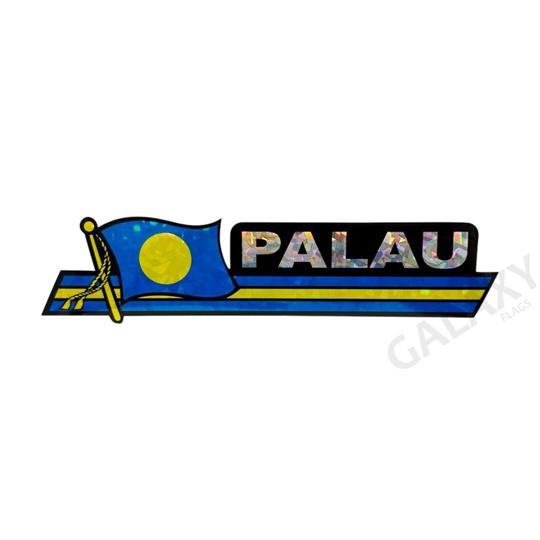 Palau Bumper Sticker / Palau Flag Sticker / "3 X 11 3/4" Palau Bumper ...