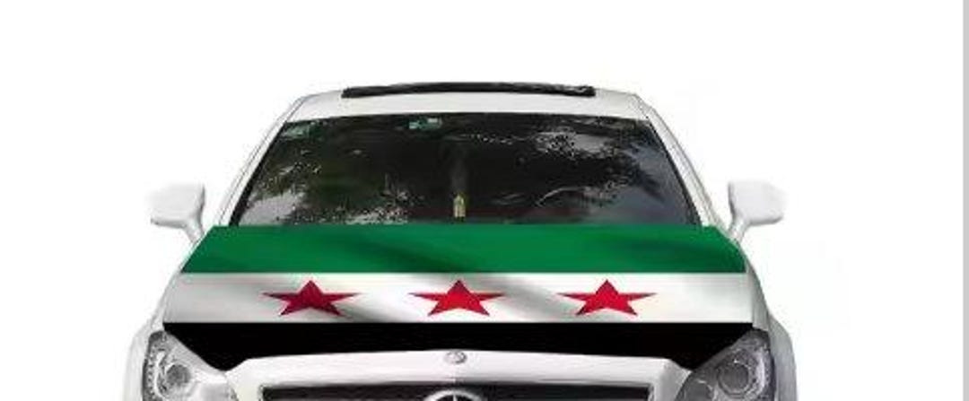 Syria Car Hood Flag / New Syria Flag With Three Stars Flag - Etsy