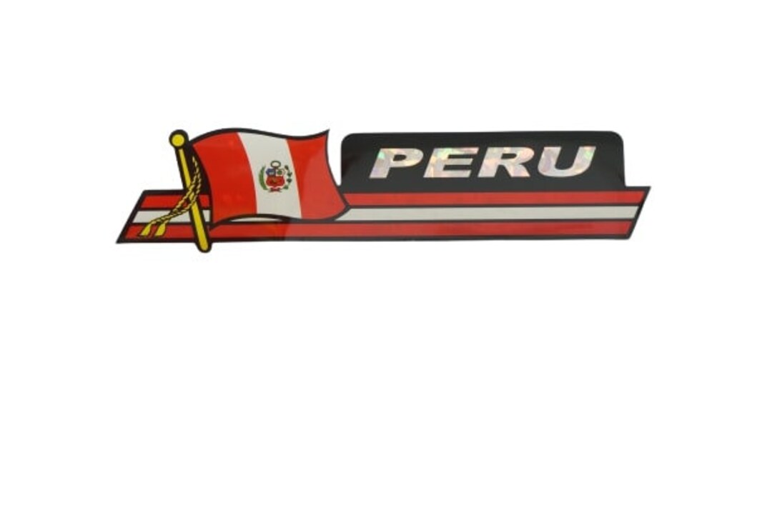 Peru Bumper Sticker / Peru Flag Sticker / 3 X 11 3/4 Peru Bumper ...