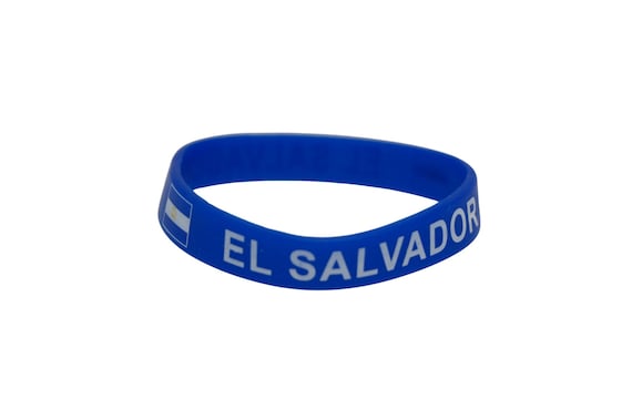El Salvador Bracelet / El Salvador Flag Silicone Rubber | Etsy