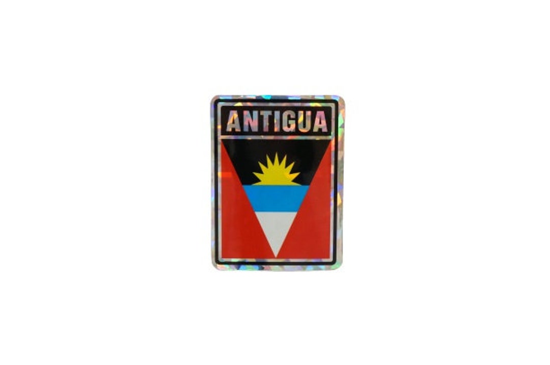 Antigua & Barbuda Sticker / Antigua and Barbuda Flag Sticker / "3x4 ...