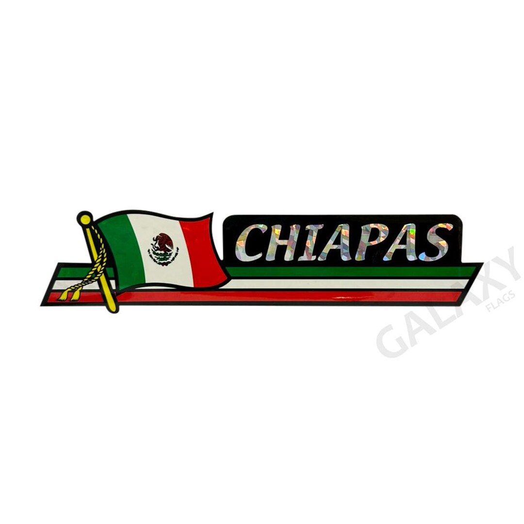 Chiapas Bumper Sticker / Chiapas Flag Sticker / "3 X 11 3/4" Chiapas ...