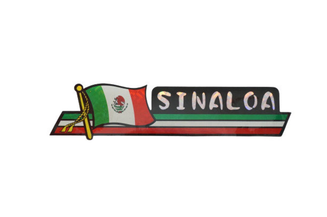 Sinaloa Bumper Sticker / Sinaloa Flag Sticker / 3 X 11 3/4 Sinaloa ...