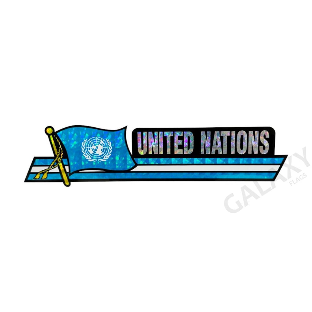 United Nations Bumper Sticker / United Nations Flag Sticker / "3 X 11 3 ...