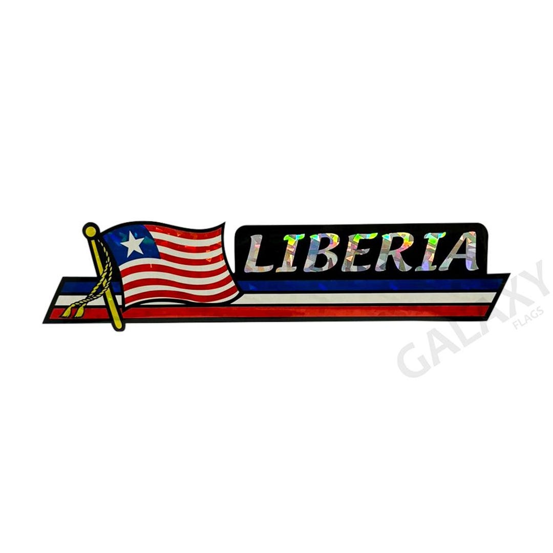 Liberia Bumper Sticker / Liberia Flag Sticker / "3 X 11 3/4" Liberia ...