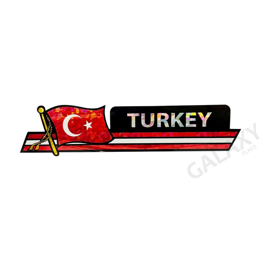 Turkey Bumper Sticker / Turkey Flag Sticker / "3 X 11 3/4" Turkey ...