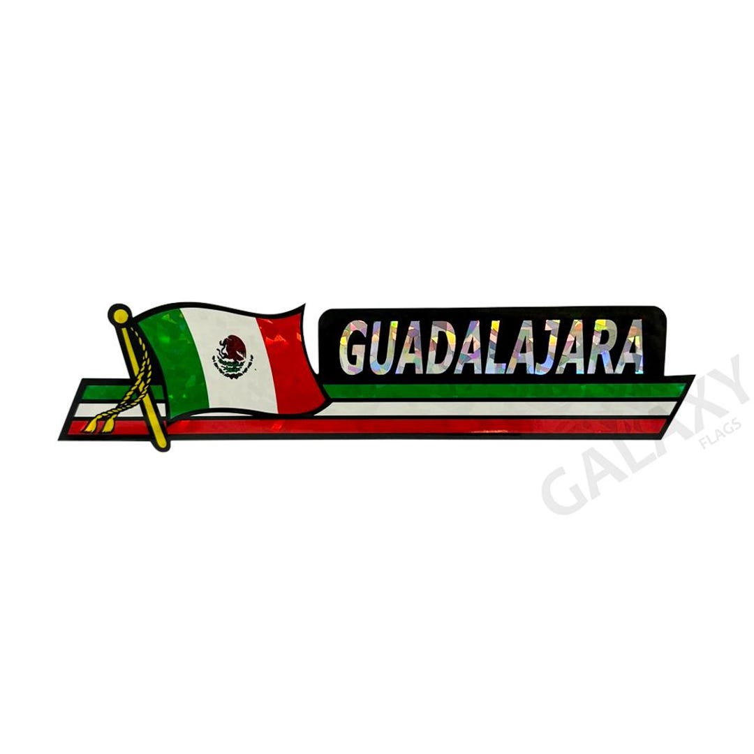 Guadalajara Bumper Sticker / Guadalajara Flag Sticker / "3 X 11 3/4 ...