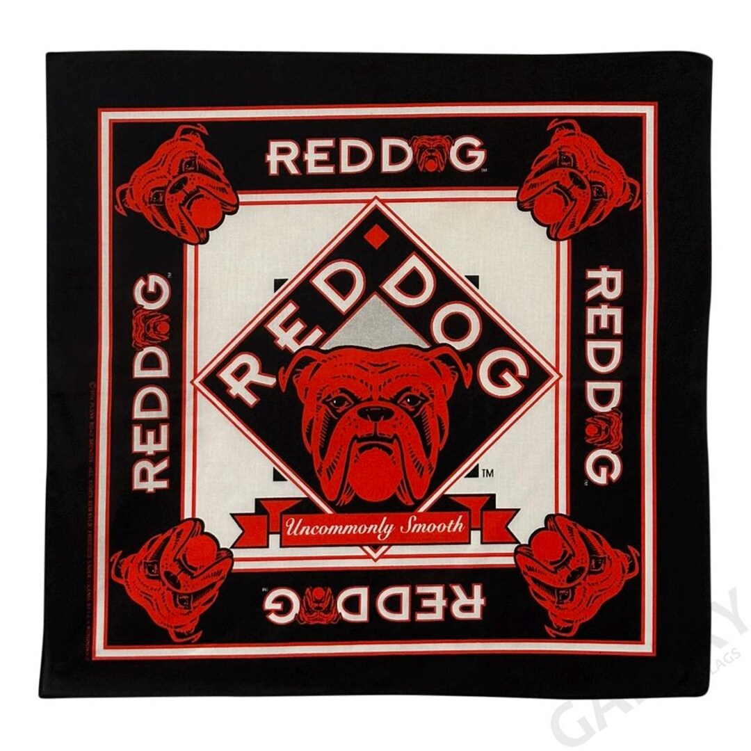 Red Dog Bandana / Red Bull Dog Flag Bandannas - Etsy