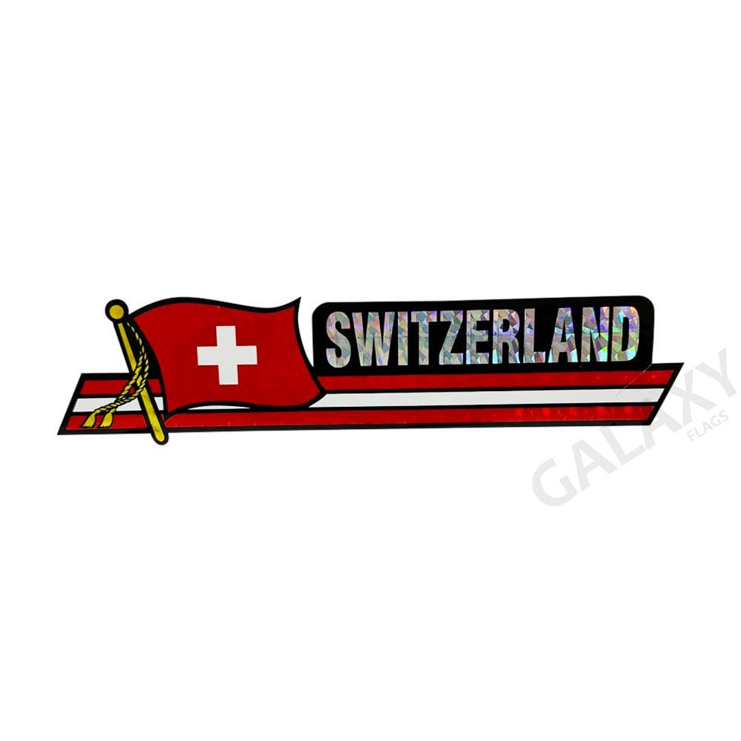 Switzerland Bumper Sticker /switzerland Flag Sticker / "3 X 11 3/4 ...