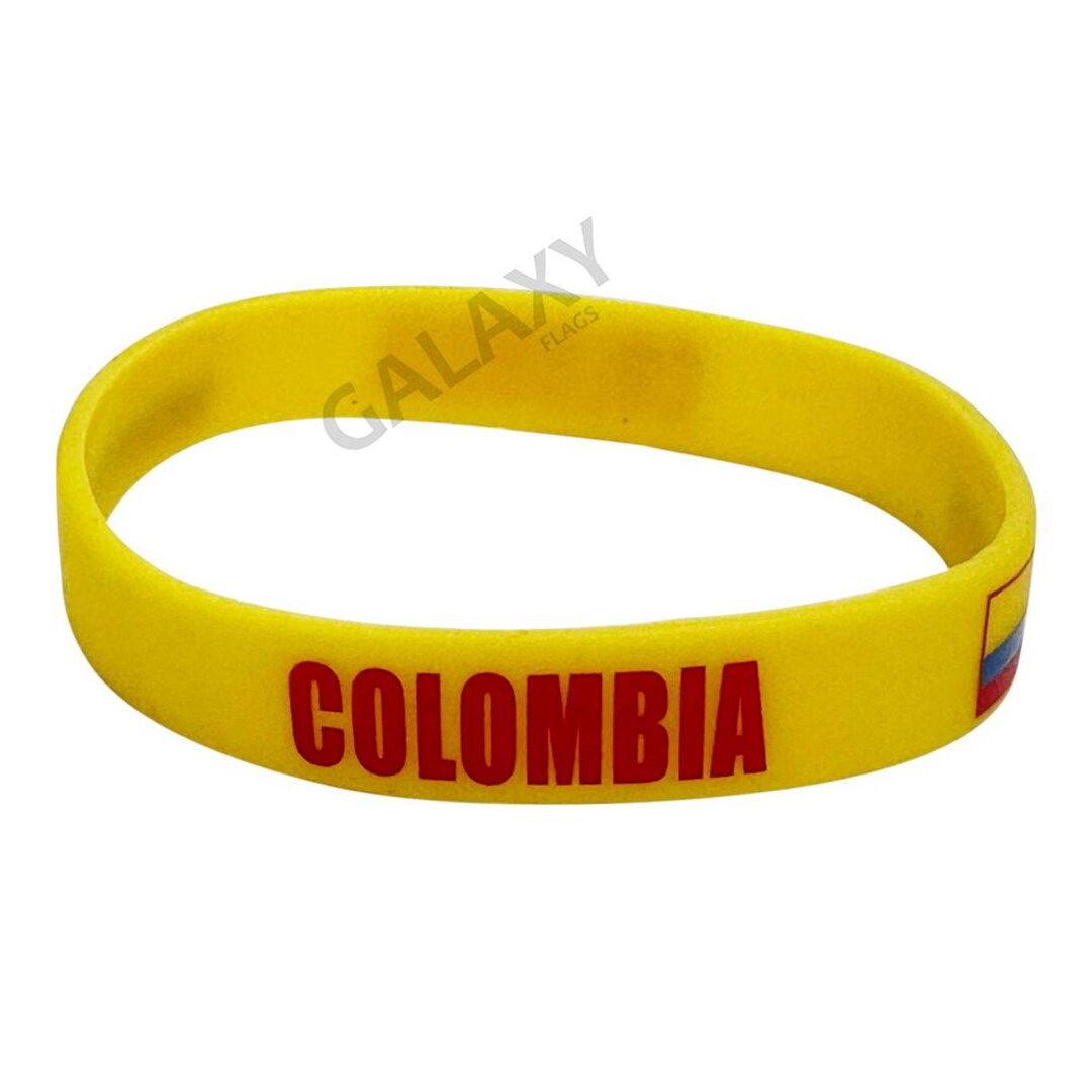 Colombia Bracelet / Colombia Flag Silicone Rubber Bracelet - Etsy
