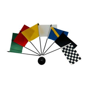 Speedway Race Track Flag Set, "4x6" Inch, Set of 7 + Stand - Etsy