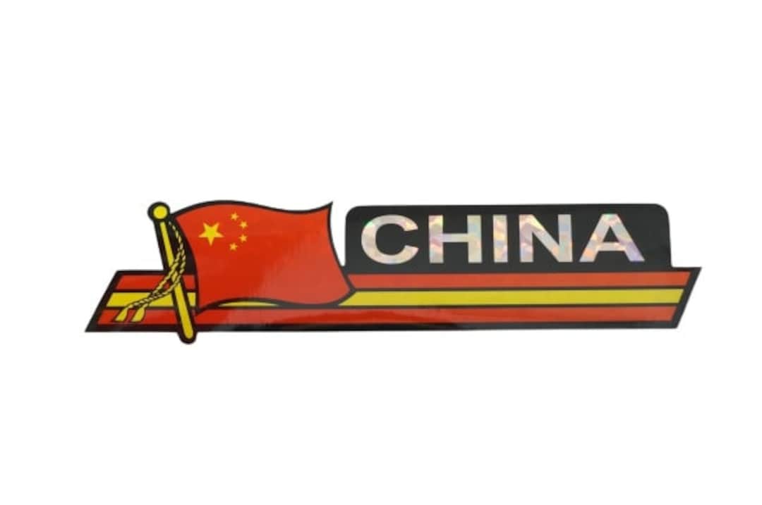 China Bumper Sticker / China Flag Sticker / 3 X 11 3/4 China Bumper ...