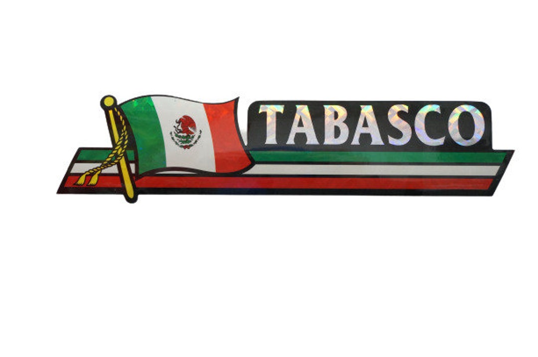 Tabasco Bumper Sticker / Tabasco Flag Sticker / 3 X 11 3/4 Tabasco ...