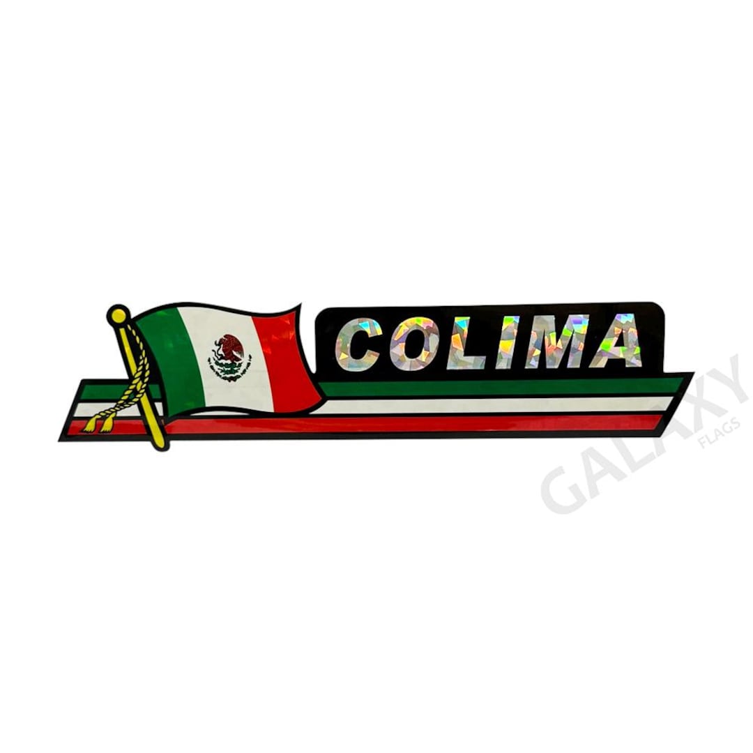 Colima Bumper Sticker / Colima Flag Sticker / "3 X 11 3/4" Colima ...