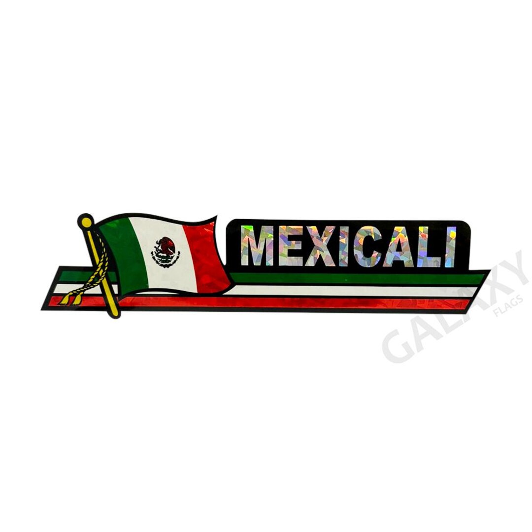 Mexicali Bumper Sticker / Mexicali Flag Sticker / "3 X 11 3/4" Mexicali ...
