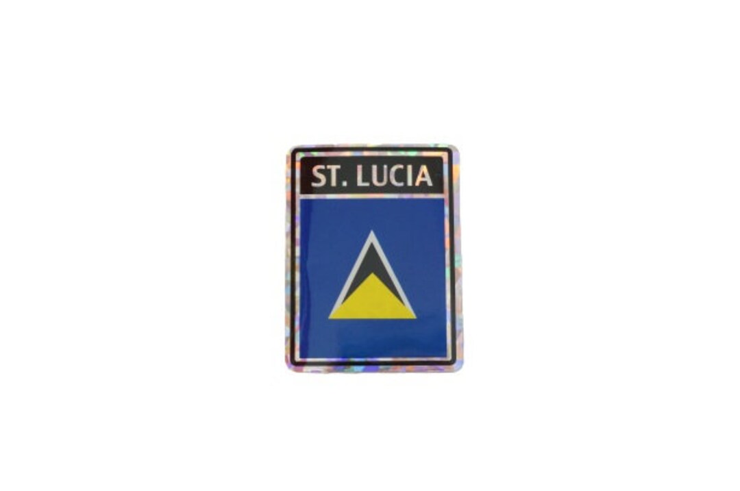 St. Lucia Sticker / St. Lucia Flag Sticker / "3x4" St. Lucia Sticker - Etsy