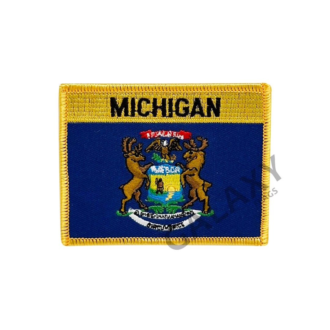 Michigan Patch / Michigan Flag Patch / Iron - on or Sew On - Etsy