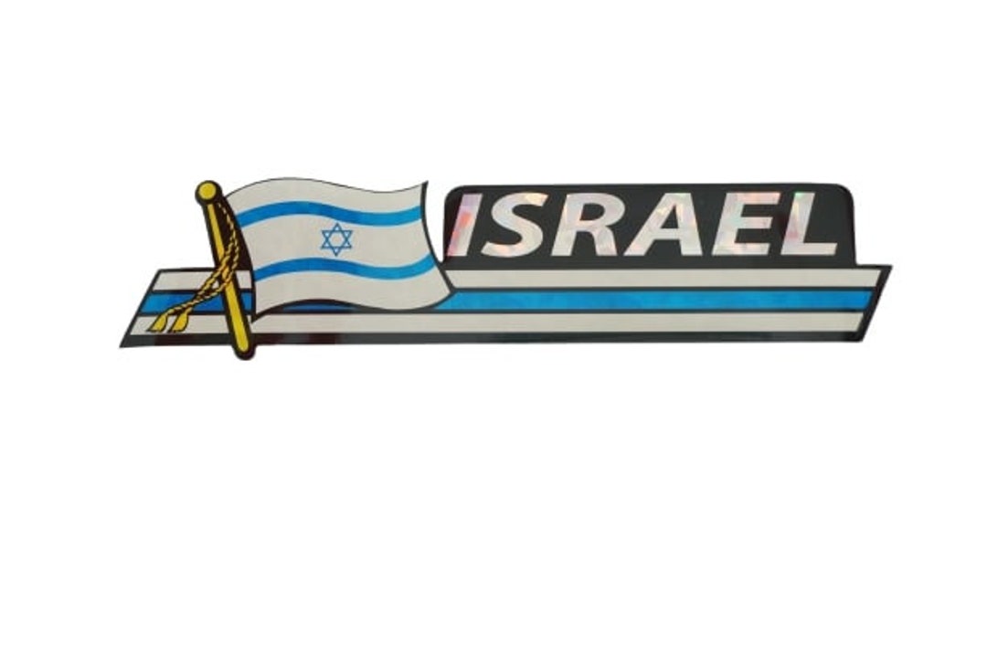 Israel Bumper Sticker / Israel Flag Sticker / 3 X 11 3/4 Israel Bumper ...