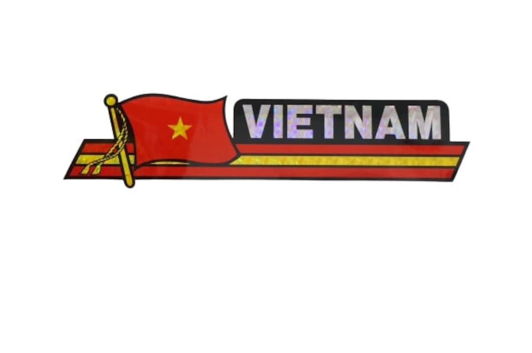 Vietnam Bumper Sticker / Vietnam Flag Sticker / 3 X 11 3/4 Vietnam ...