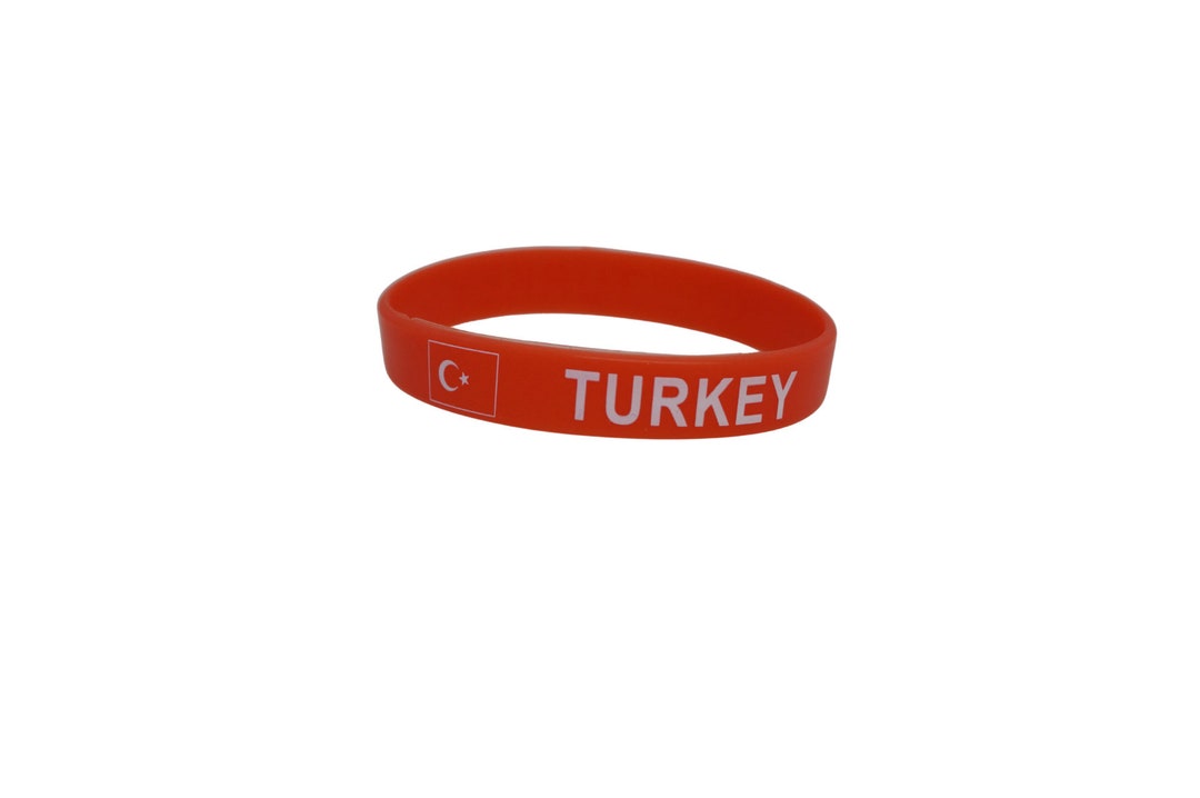 Turkey Bracelet / Turkey Flag Silicone Rubber Bracelet - Etsy