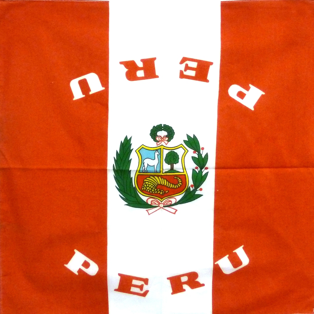 Peru Bandana / Peru Flag Bandana - Etsy