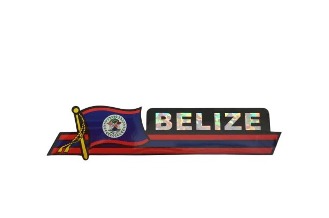 Belize Bumper Sticker / Belize Flag Sticker / 3 X 11 3/4 Belize Bumper ...