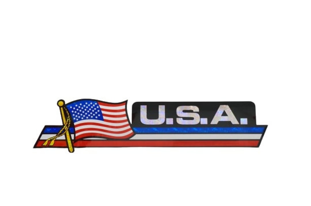 USA Bumper Sticker / USA Flag Sticker / 3 X 11 3/4 USA Bumper Sticker ...