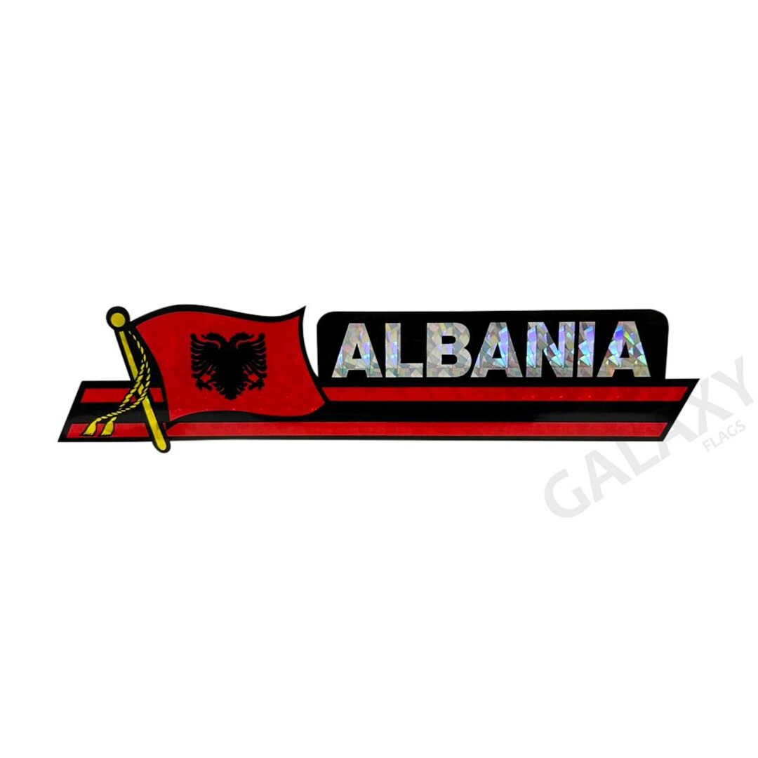 Albania Bumper Sticker / Albania Flag Sticker / "3 X 11 3/4" Albania ...