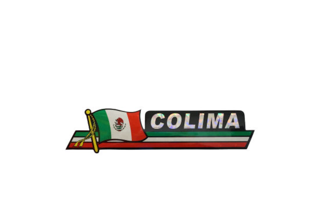 Colima Bumper Sticker / Colima Flag Sticker / 3 X 11 3/4 Colima Bumper ...