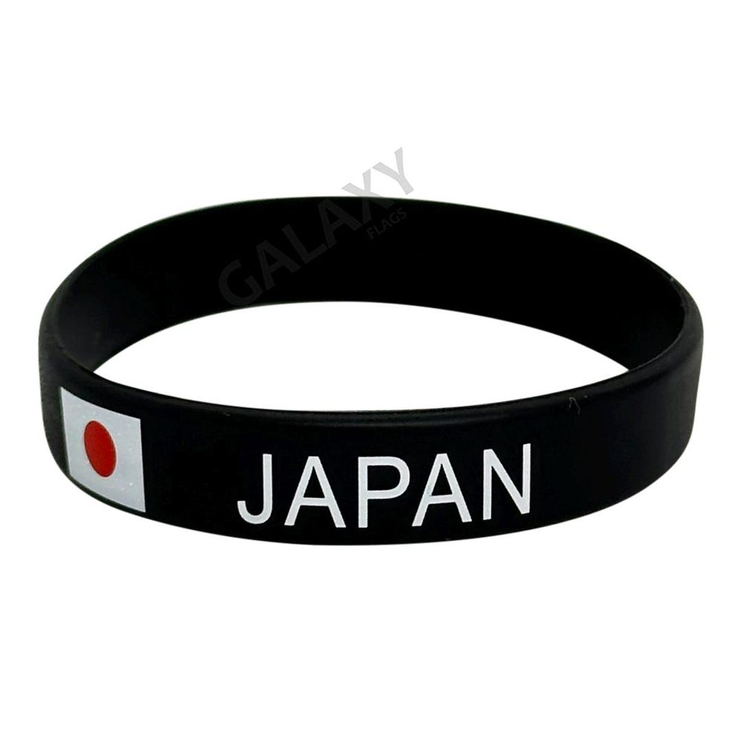 Japan Bracelet / Japan Flag Silicone Rubber Bracelet - Etsy