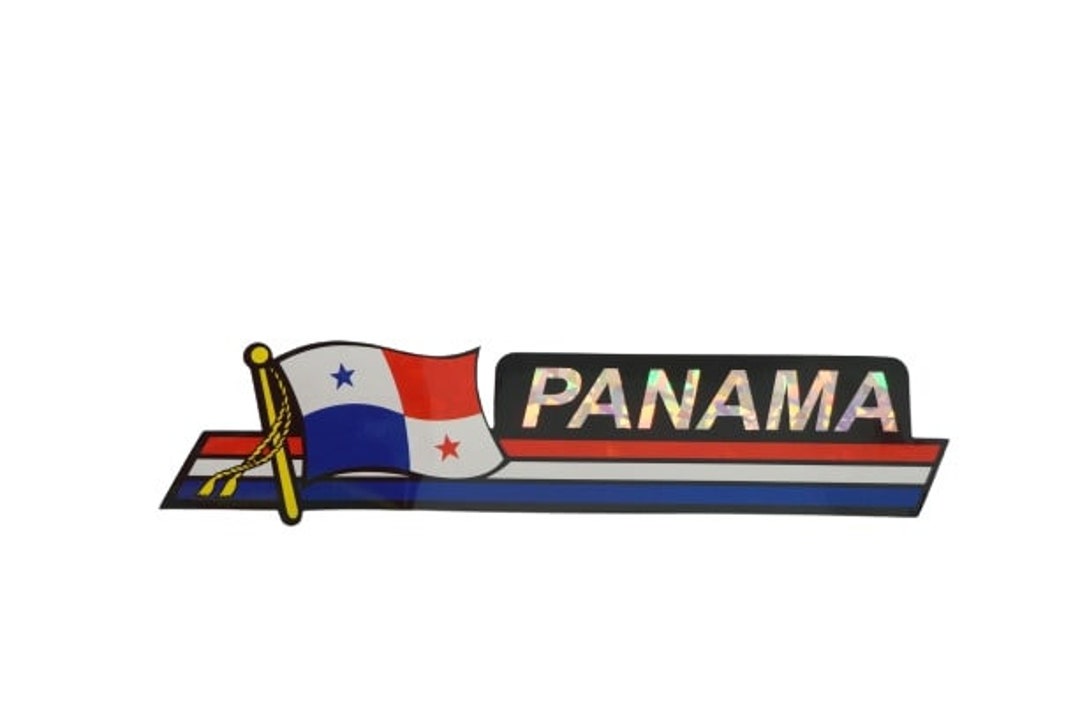 Panama Bumper Sticker / Panama Flag Sticker / 3 X 11 3/4 Panama Bumper ...