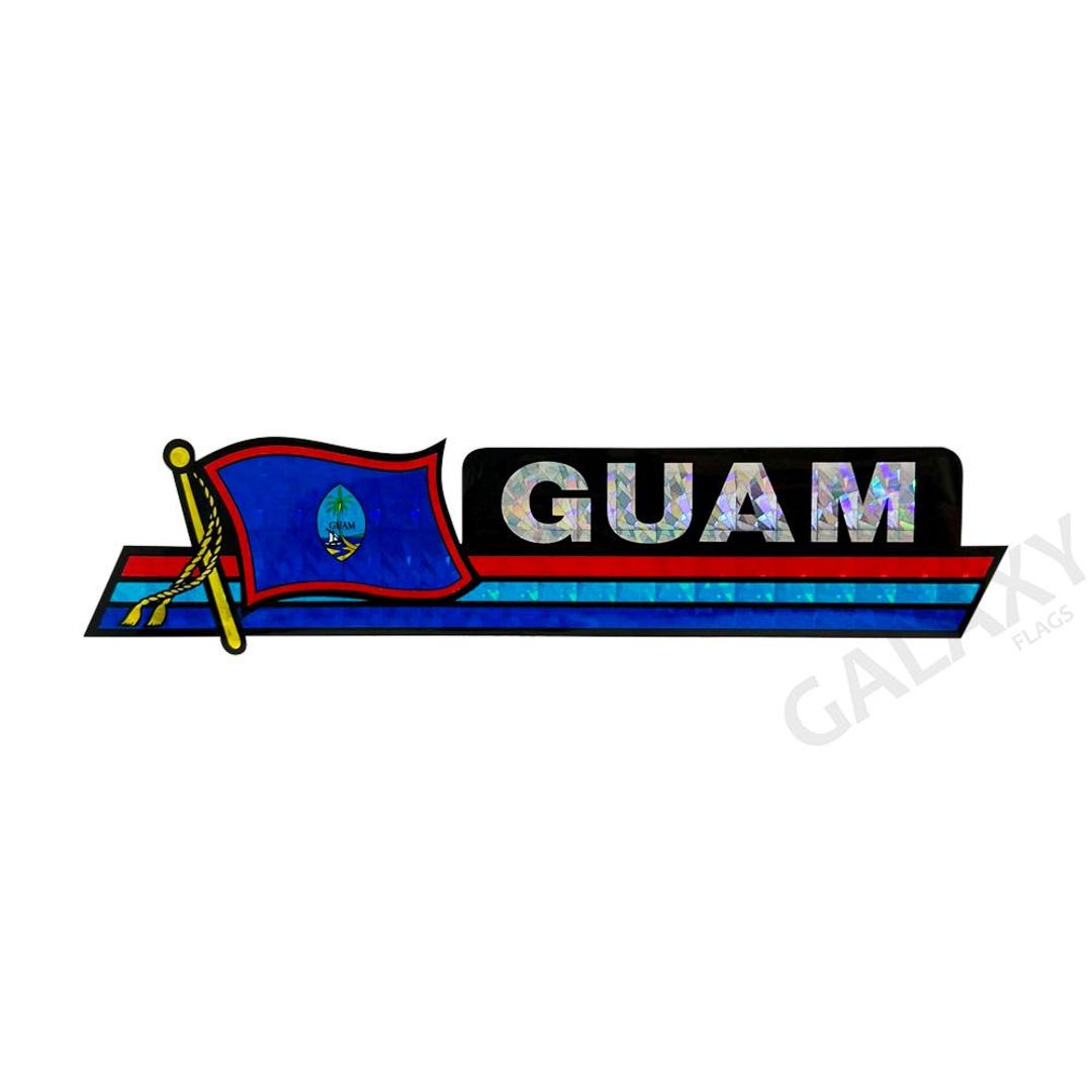 Guam Bumper Sticker / Guam Flag Sticker / "3 X 11 3/4" Guam Bumper ...